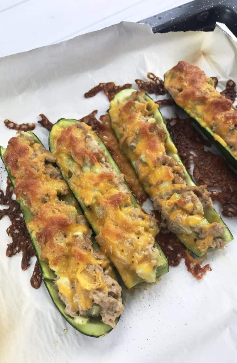 Keto Tuna Melt on Zucchini - Everyday Ketogenic
