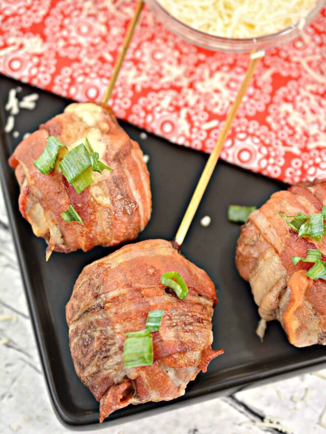 Amazing Bacon Wrapped Burger Recipe: Cheese Stuffed Burgers Story ...