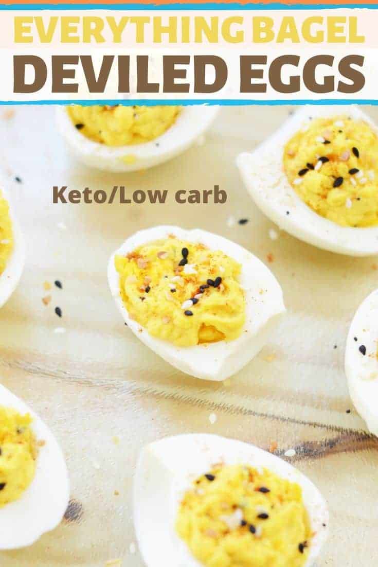 Keto Everything Bagel Deviled Eggs party Recipe - Everyday Ketogenic