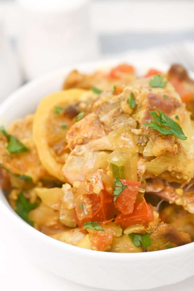 Keto crockpot chicken thighs: North African Chicken Thighs