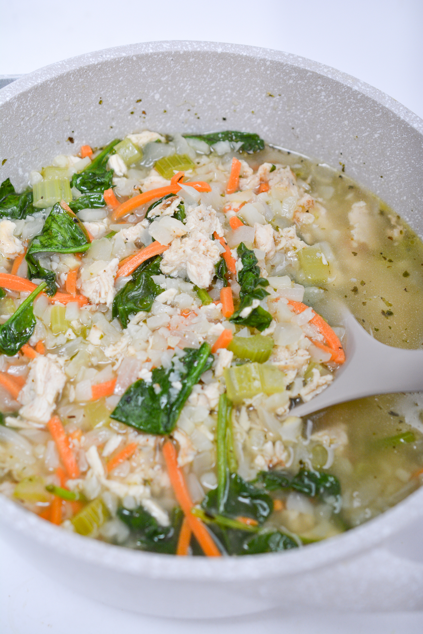 Keto Chicken and Cauliflower Rice Soup Recipe - Everyday Ketogenic